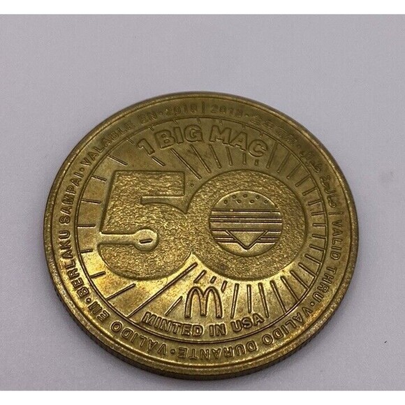Art | Mcdonalds 5th Anniversary 1 Big Mac 19982008 Coin Token 31mm ...